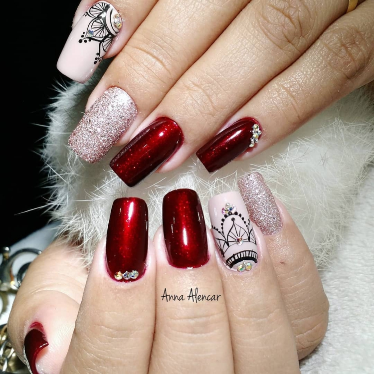 Melhores Modelos De Unhas Vermelhas Decoradas Para Copiar